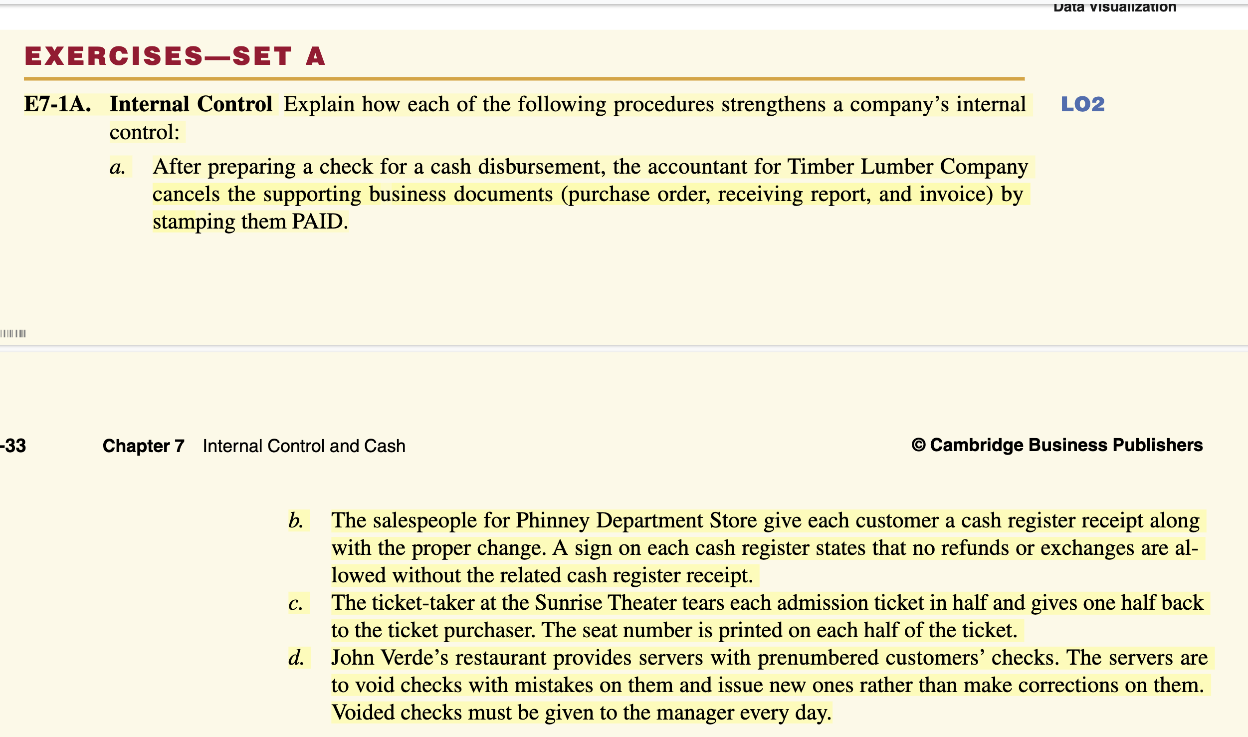 Solved explain how of each of the following procedures | Chegg.com
