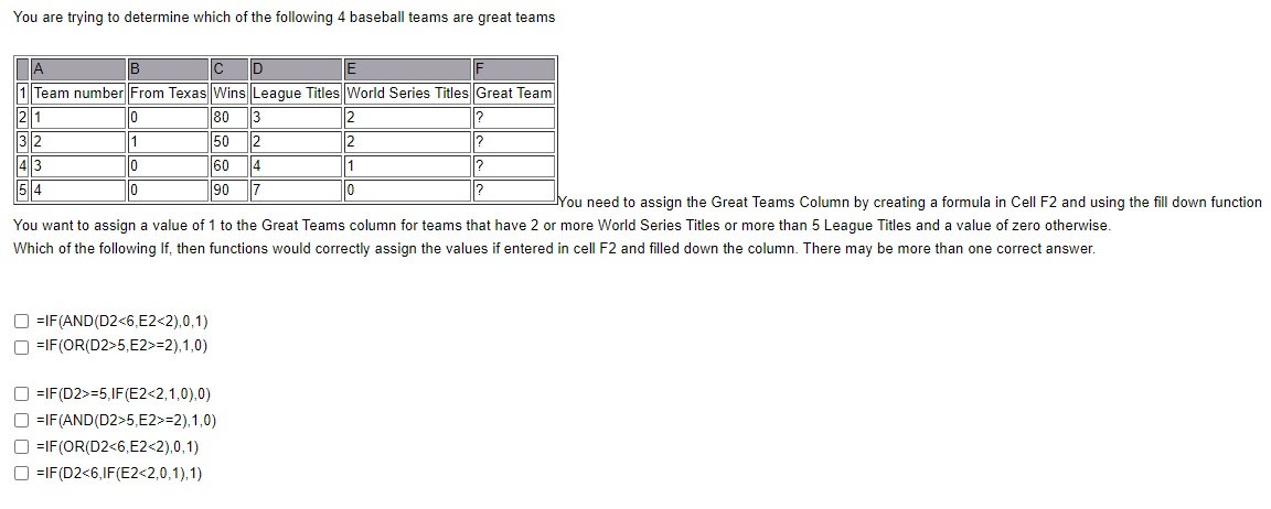 Solved You are trying to determine which of the following 4 | Chegg.com