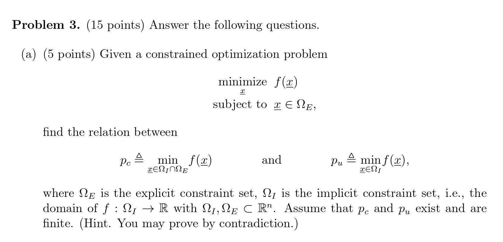 Problem 3. (15 points) Answer the following | Chegg.com