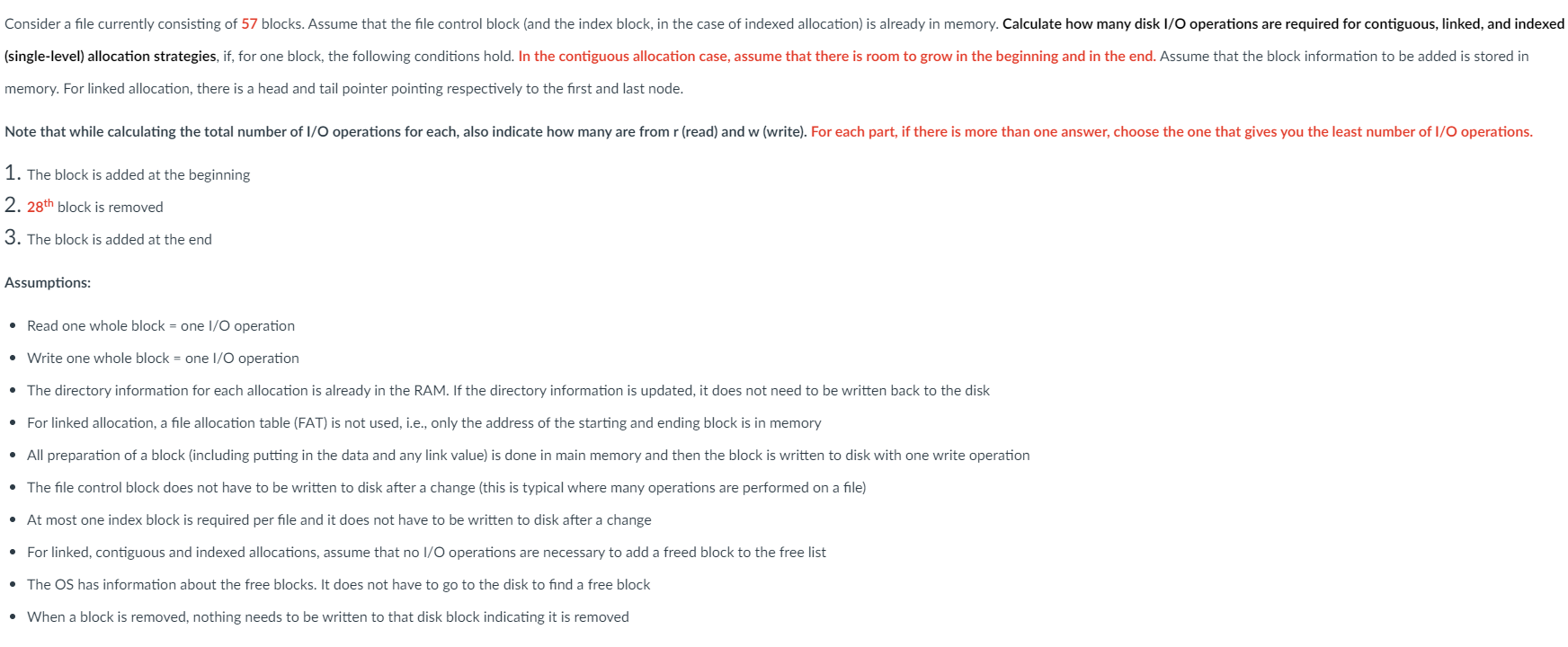 Solved memory. For linked allocation, there is a head and | Chegg.com