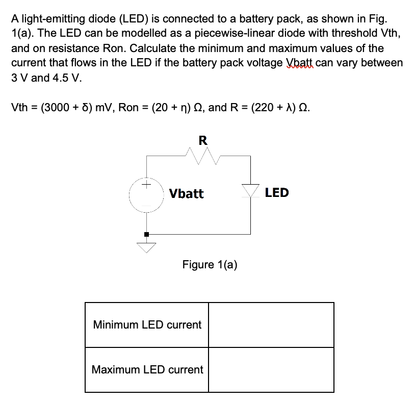 Solved A light-emitting diode (LED) is connected to a | Chegg.com