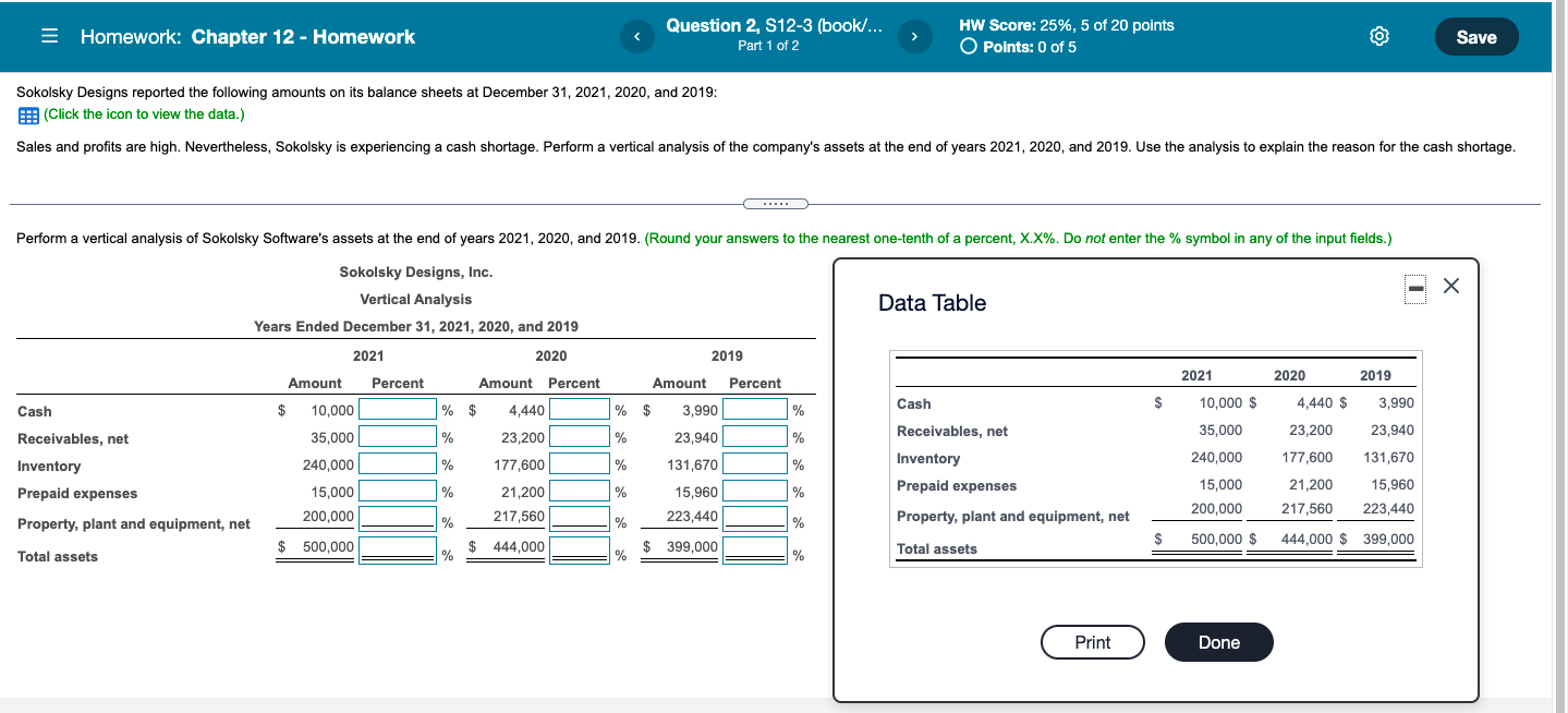 Solved = Homework: Chapter 12 - Homework Question 2, S12-3 | Chegg.com