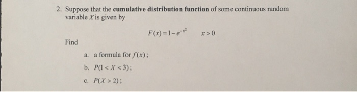 Solved Suppose that the cumulative distribution function of | Chegg.com