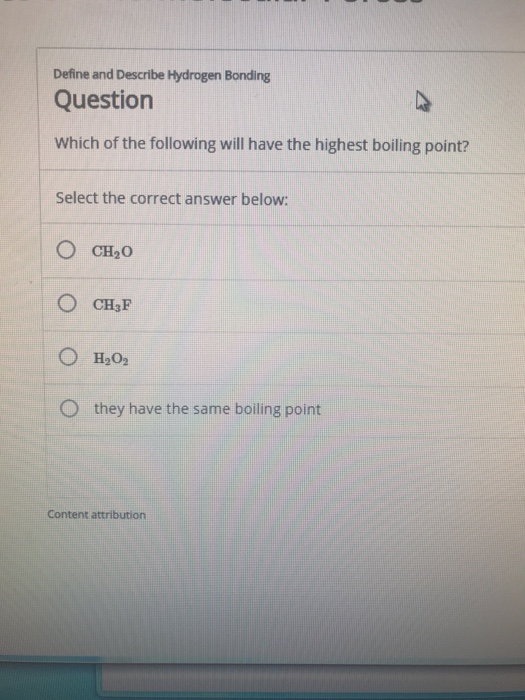 Solved which of the following will have the highest boiling | Chegg.com