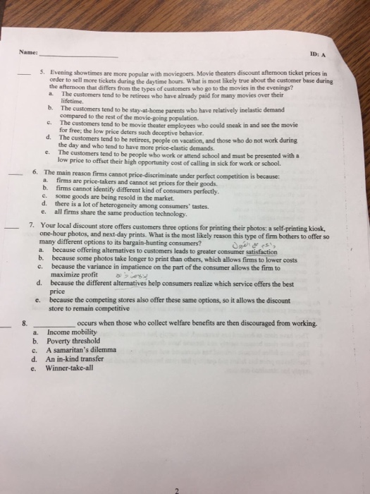 Solved Evening show times are more popular with moviegoers. | Chegg.com