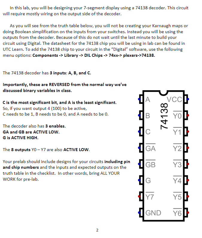 Solved In this lab, you will be designing your 7-segment | Chegg.com