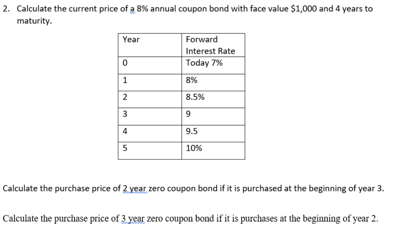 Solved Calculate the current price of a 8% ﻿annual coupon | Chegg.com