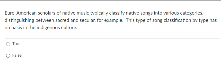 Euro-American scholars of native music typically | Chegg.com