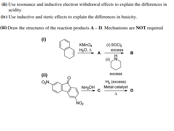 Solved (ii) Use resonance and inductive electron withdrawal | Chegg.com