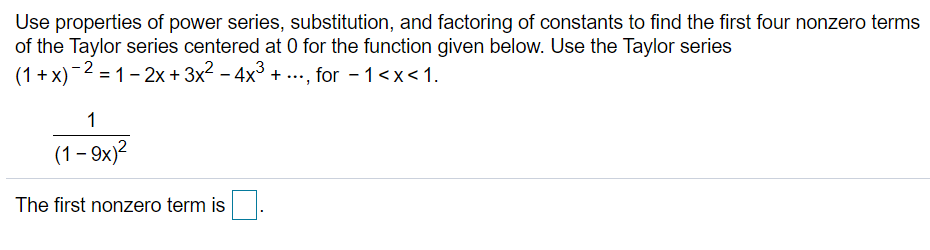Solved Use properties of power series, substitution, and | Chegg.com