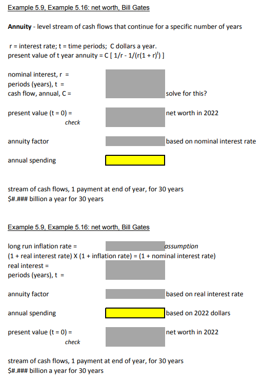 Example 5.9, Example 5.16: net worth, Bill Gates | Chegg.com