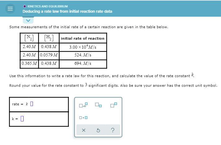 Solved KINETICS AND EQUILIBRIUM Deducing a rate law from | Chegg.com
