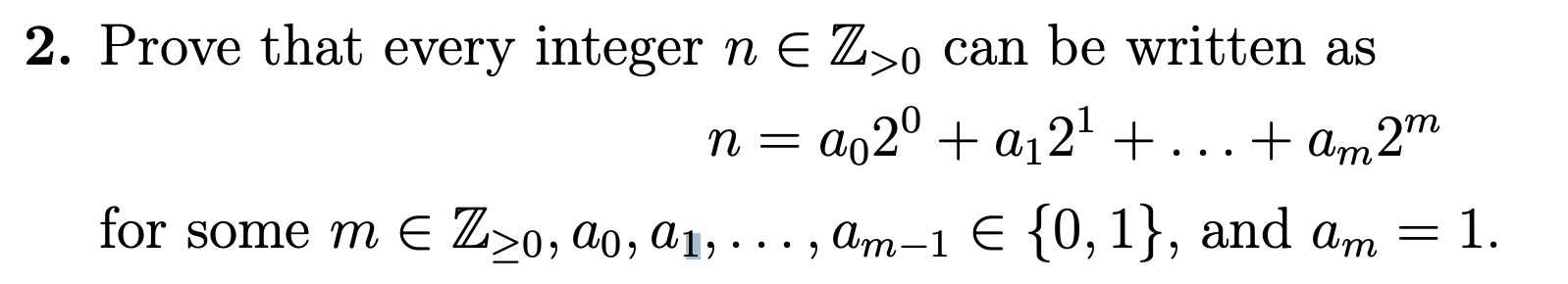 Solved Prove that every integer ninZ?>0 ﻿can be written | Chegg.com