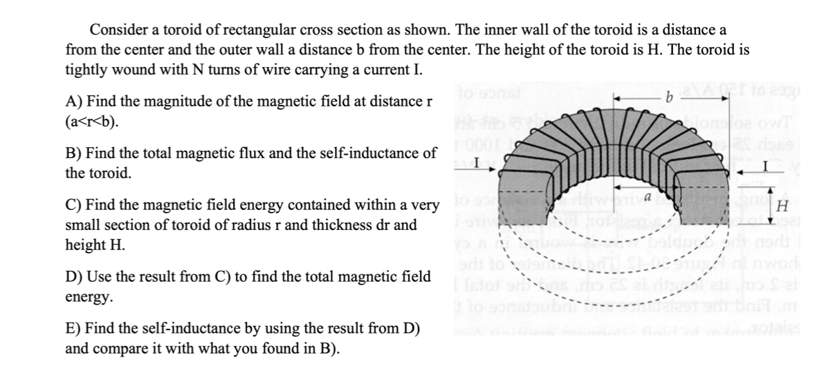 Solved Consider a toroid of rectangular cross section as | Chegg.com