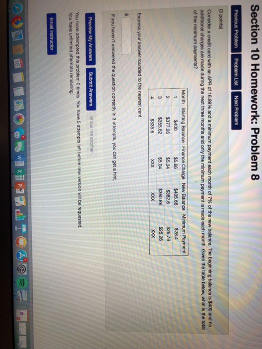 Solved Section 10 Homework: Problem 8 Previous Problem | Chegg.com
