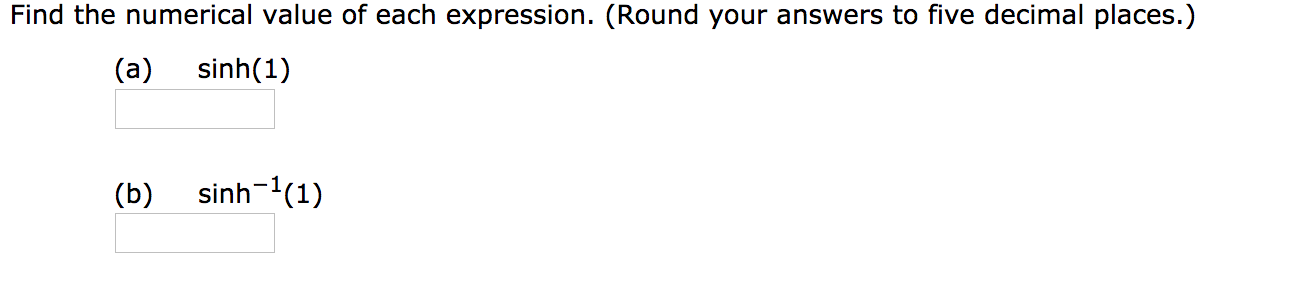 Solved Find the numerical value of each expression. (Round | Chegg.com