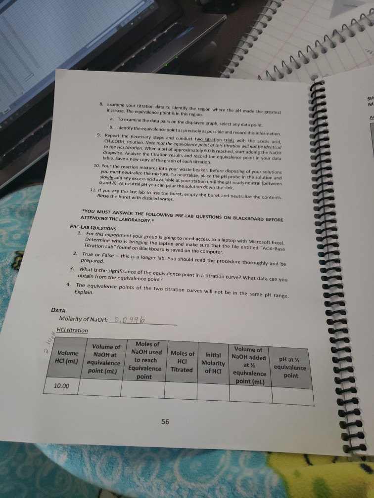Currently do an Acid-Base Titration lab. I've | Chegg.com