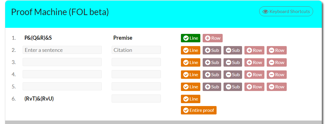 Solved Proof Machine (FOL beta)P&(Q&R)&S(RvT)&(RvU) | Chegg.com