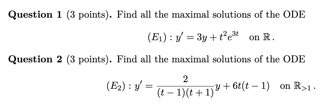 Solved Solving ordinary differential equations | Chegg.com Solved Solving ordinary differential equations | Chegg.com
