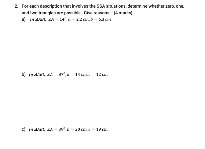 Solved 2. For each description that involves the SSA | Chegg.com