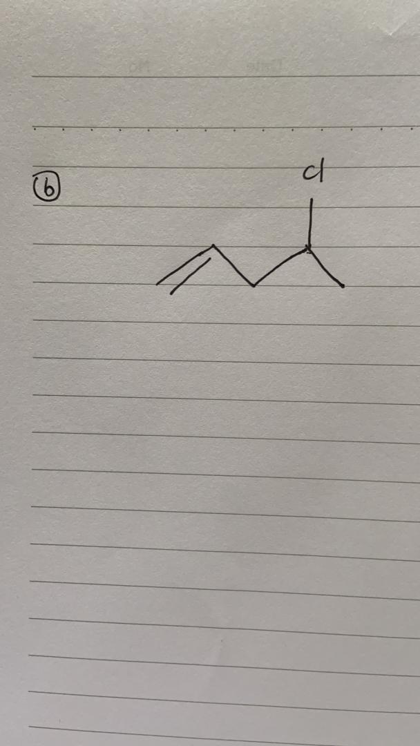 Solved b) The following structure is one isomer of C5H9Cl. | Chegg.com