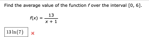 Solved Find The Average Value Of The Function F Over The