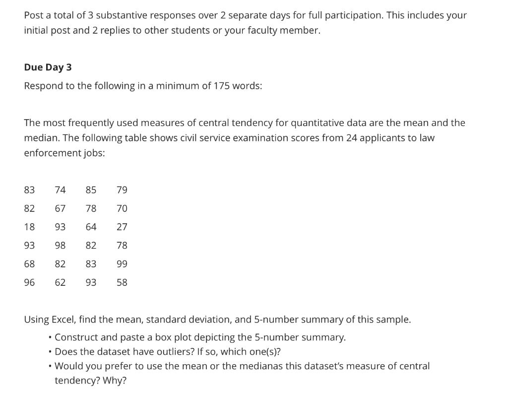 Solved Post a total of 3 substantive responses over 2 | Chegg.com