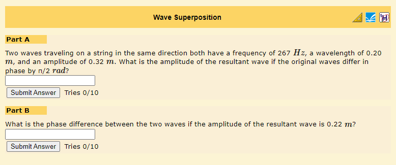 Solved Two waves traveling on a string in the same direction | Chegg.com