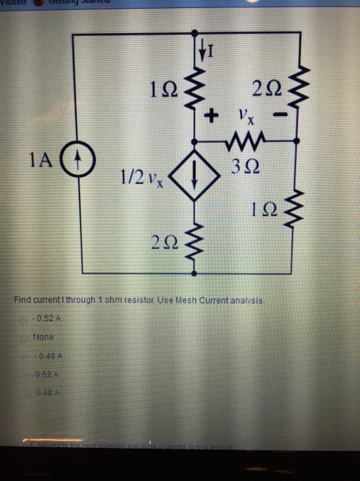 Solved Find current I through 1 ohm resistor. Use Mesh | Chegg.com Solved Find current I through 1 ohm resistor. Use Mesh | Chegg.com