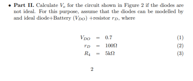 Solved V2 Vị V3 D3 R3 R DI V. R2 D2 Figure 1: A circuit with | Chegg.com