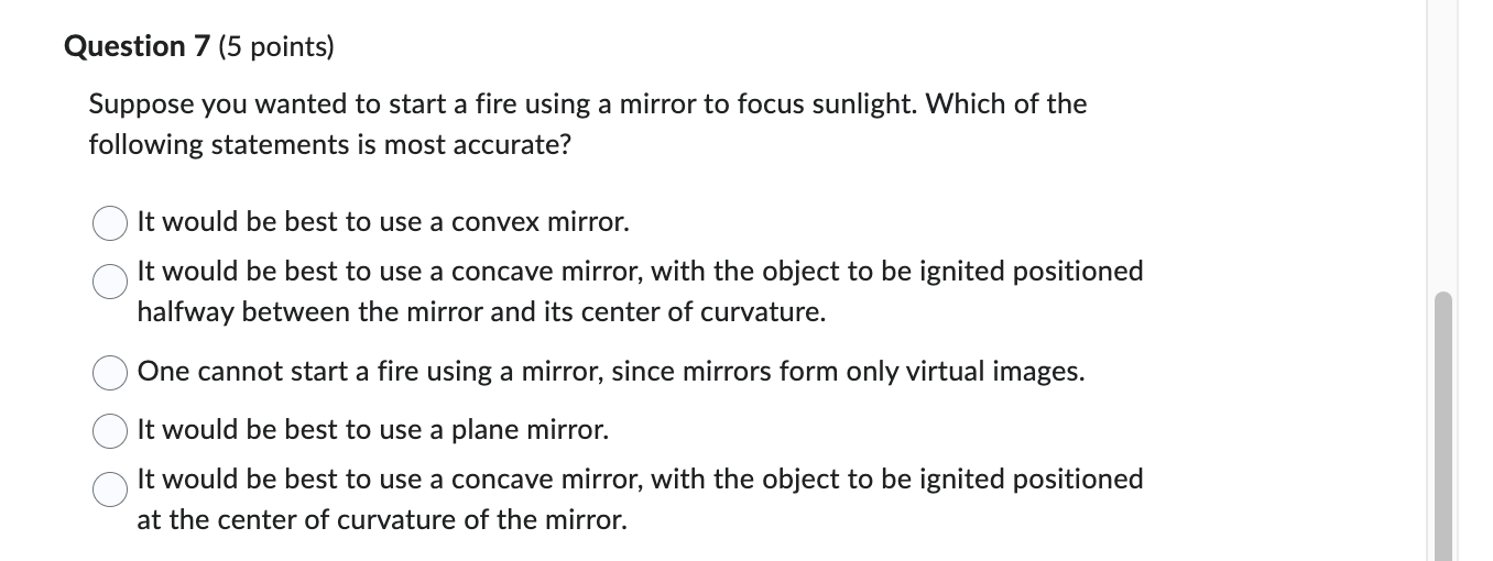 Solved Question 7 (5 ﻿points)Suppose you wanted to start a | Chegg.com