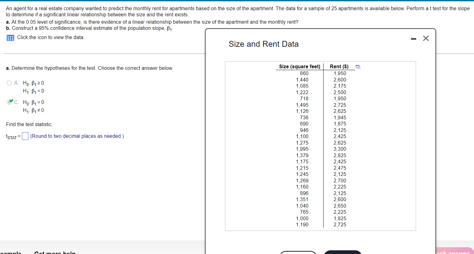 Solved to determine if a significant linear relationship | Chegg.com