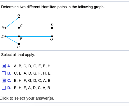 Solved Determine two different Hamilton paths in the | Chegg.com