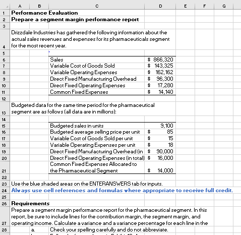 Solved 1 Performance Evaluation 2 Prepare a segment margin | Chegg.com