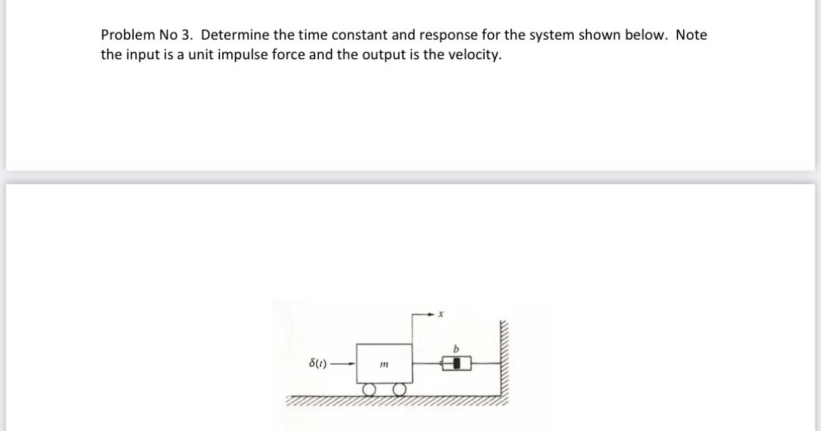 Problem No 3. Determine the time constant and | Chegg.com