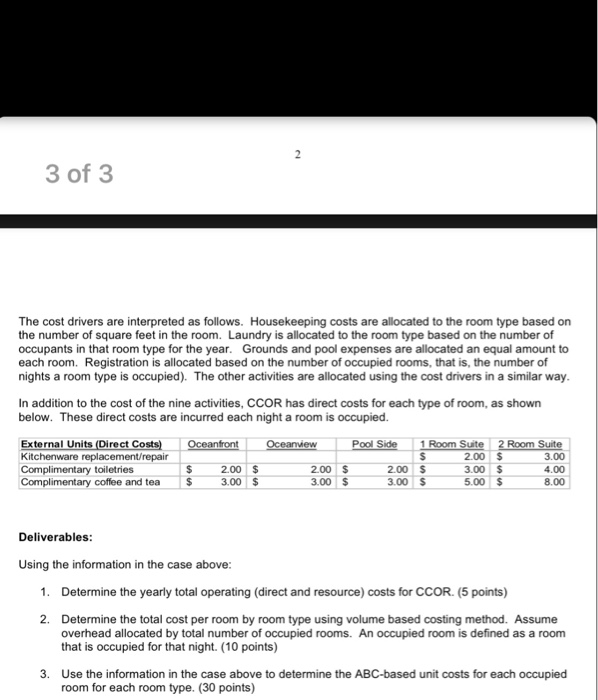 Calculate yearly total costs per room type for both | Chegg.com