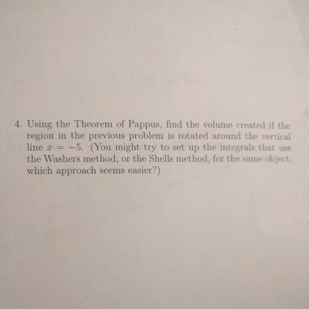 Solved 4. Using the Theorem of Pappus, find the volume | Chegg.com