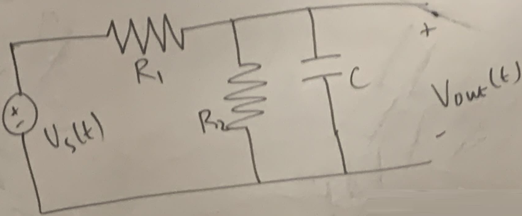 Solved The circuit below is excited by the source waveform | Chegg.com
