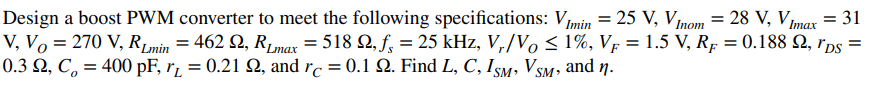 Solved plz. who can solve it: Design a boost PWM | Chegg.com