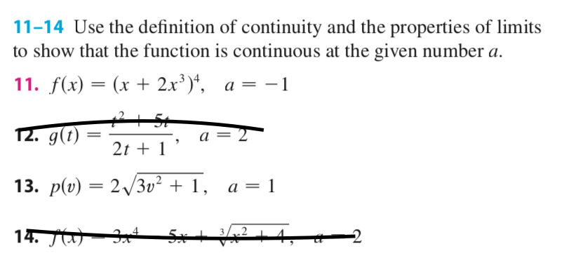 Solved 11 14 Use The Definition Of Continuity And The