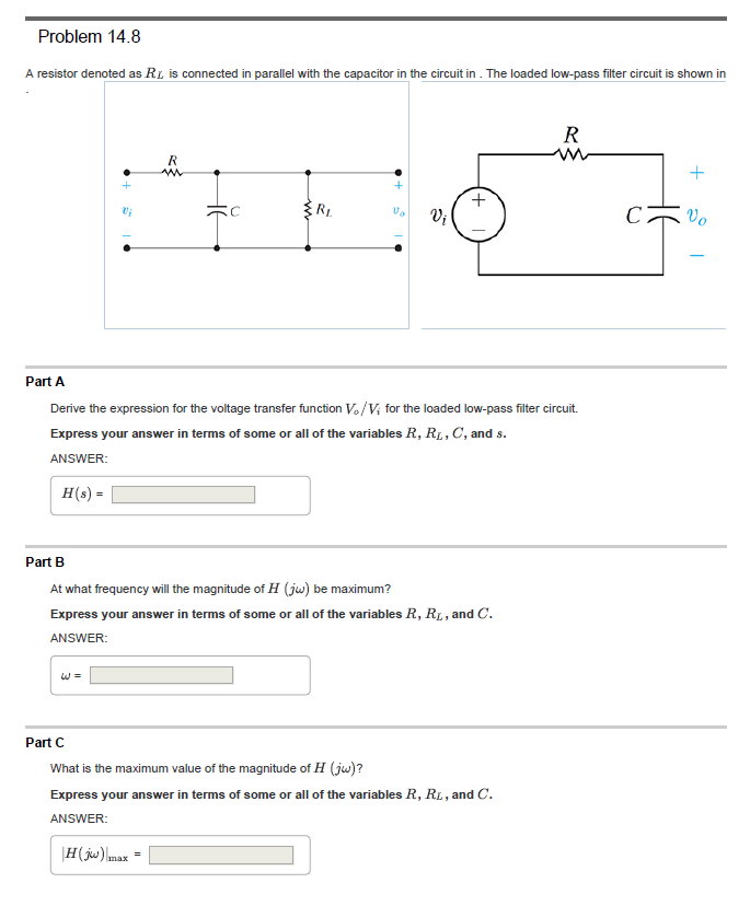 Solved Problem 14.8 A resistor denoted as RL is connected in | Chegg.com Solved Problem 14.8 A resistor denoted as RL is connected in | Chegg.com
