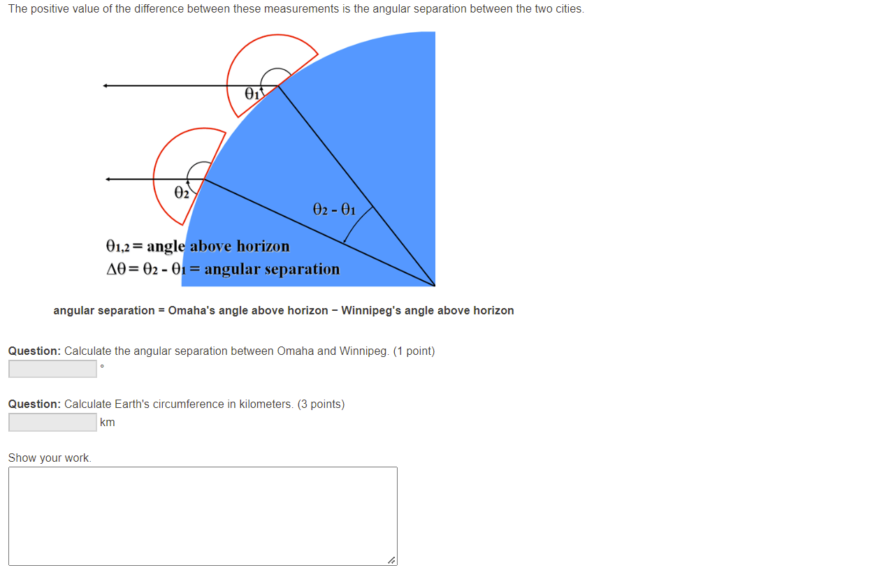 Solved For any two points on a circle, their angular | Chegg.com