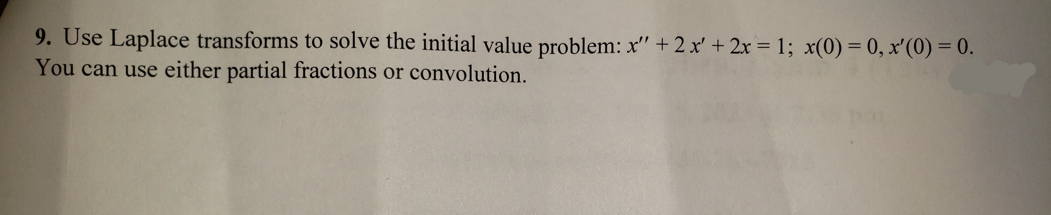 Solved Use Laplace transforms to solve the initial value | Chegg.com