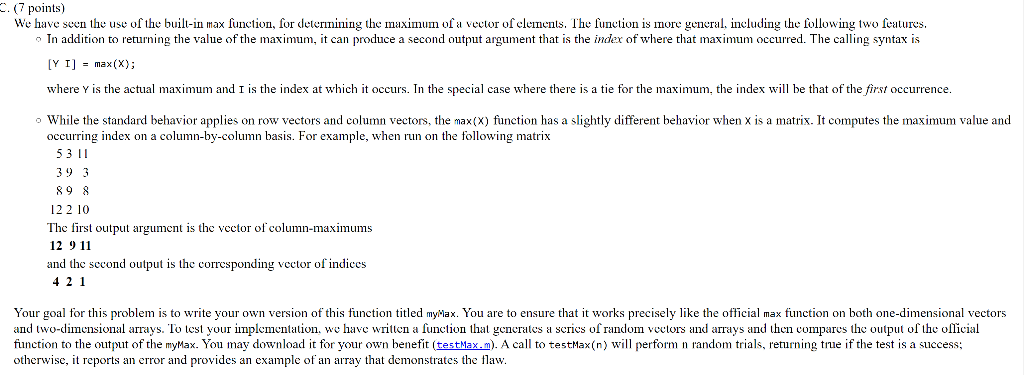 Solved C. (7 points) We have seen the use of the built-in | Chegg.com