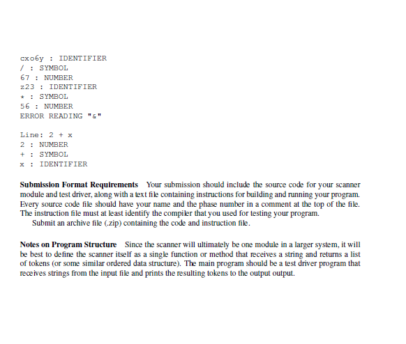Solved COMP 141: Course Project Phase 1.1: Scanner for Lerp | Chegg.com