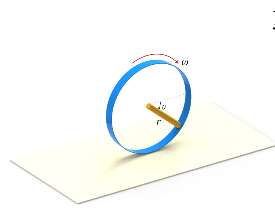 Solved A heavy bar of mass m welded to a light hoop with | Chegg.com