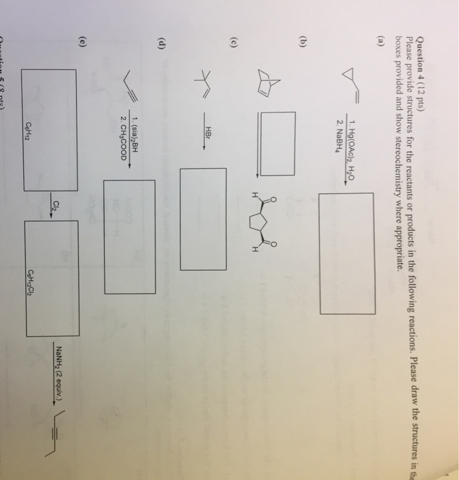 Solved Please provide structures for the reactants or | Chegg.com