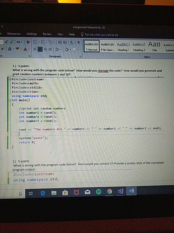 Solved Assignment Interactivity (2) t References Mailings | Chegg.com