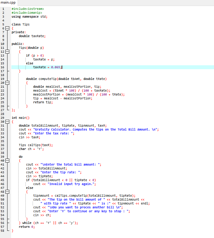 Solved main.cpp ! 3 5 #include« iostream» #includeiomanip> | Chegg.com
