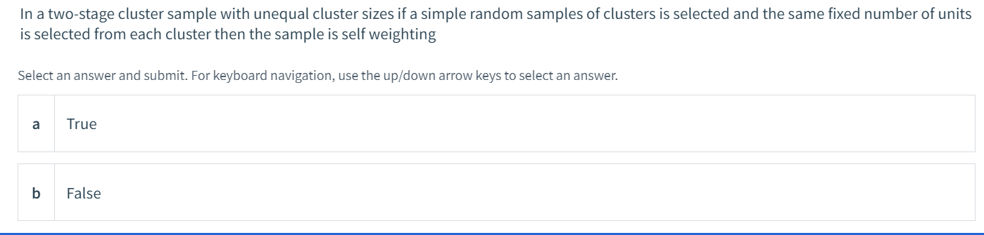 Solved Suppose a two-stage cluster sample of n=10 is | Chegg.com